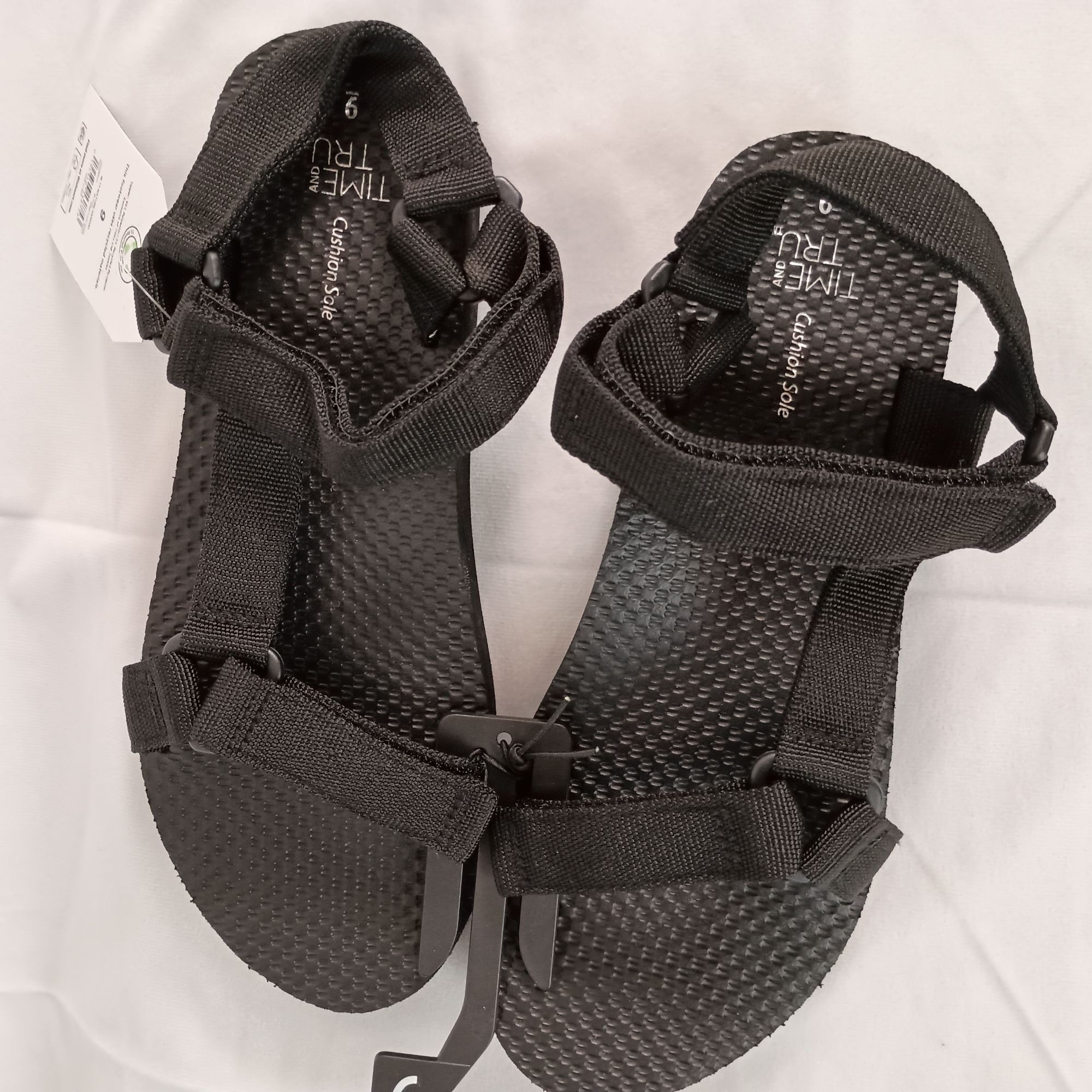 Other Time and Tru cushion sole adjustable strap sandals black New ...