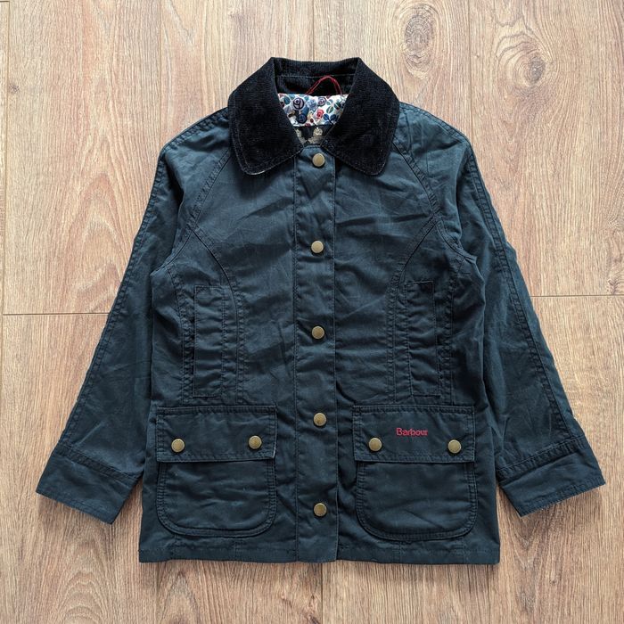 Barbour Barbour Chamber Beadnell Wax Jacket Children Girls Navy | Grailed