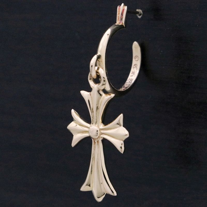 Chrome Hearts Chrome Hearts Tiny CH Cross Hoop Earring Grailed