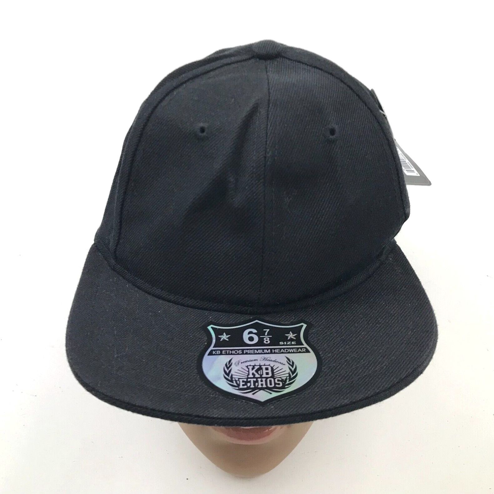 Vintage NEW KB Ethos Hat Cap Size 6 7/8 Fitted Black Adult ...