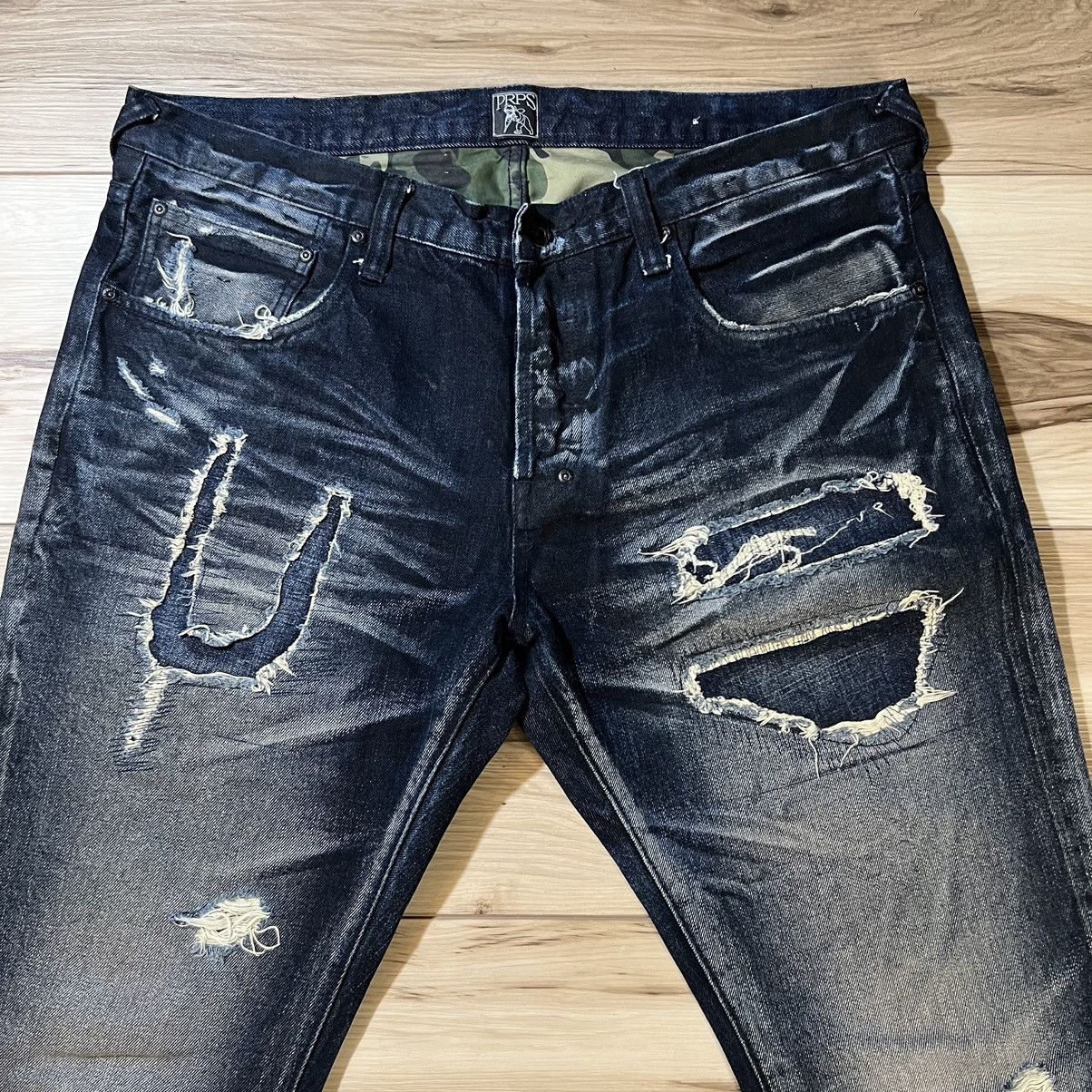 Prps PRPS Jeans Demon Slim Straight Distressed Button Fly Indigo | Grailed