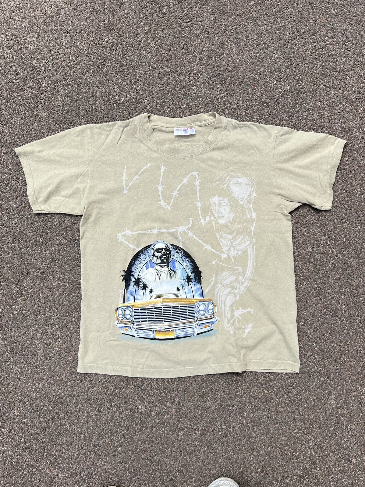 Streetwear Y2K Chicano Latino Lowrider Rap Band Japan Tattoo style tee ...