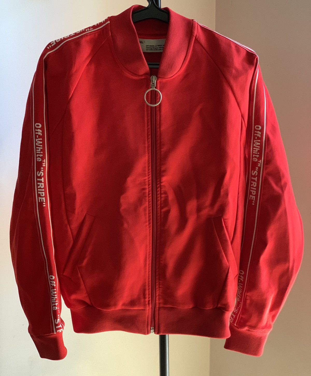 Off-White × Virgil Abloh Off White 2013 Virgil Abloh Striped Red Track ...