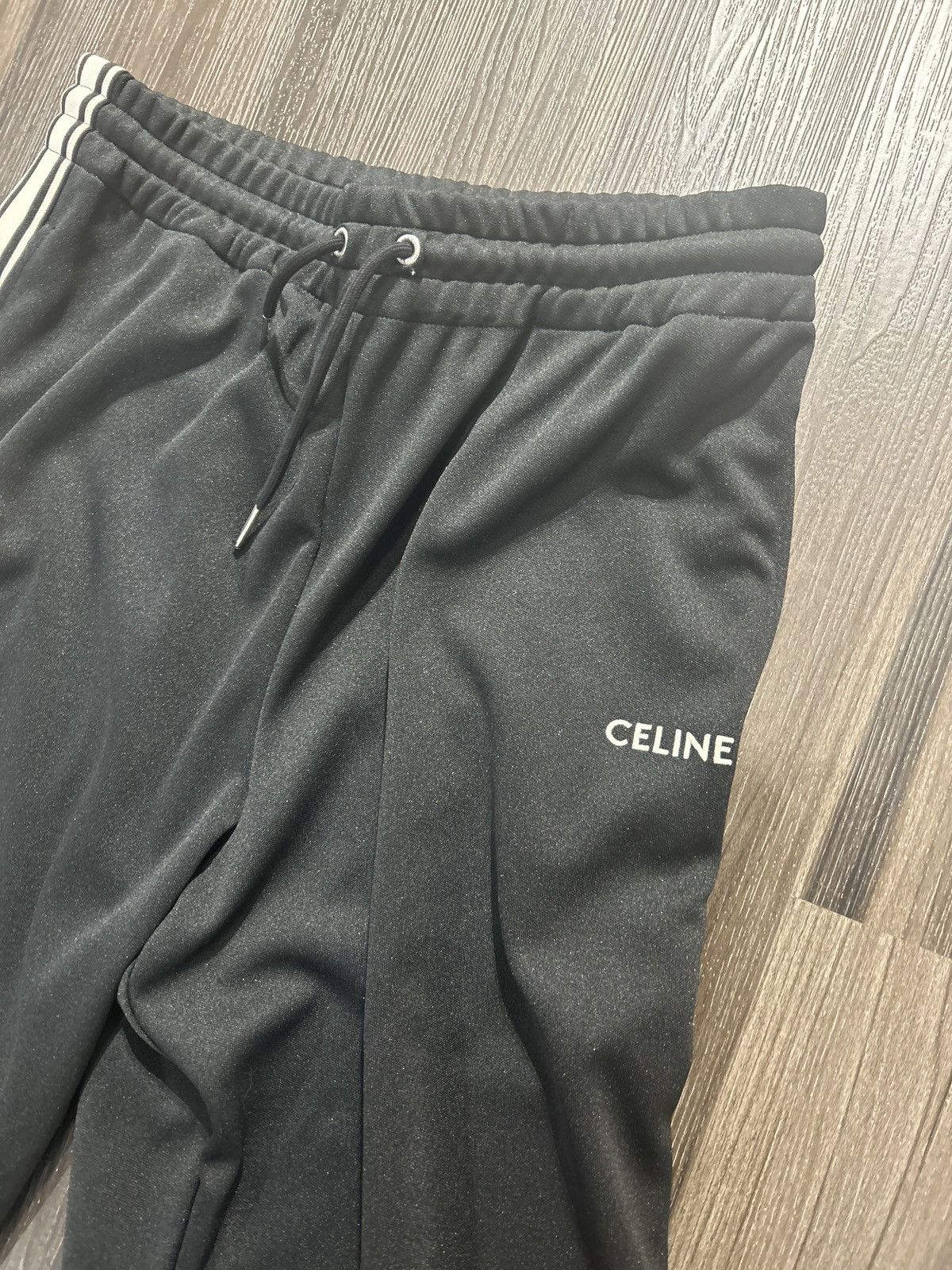 Celine Celine Double Stripe Track Sweatpants - Black | Grailed