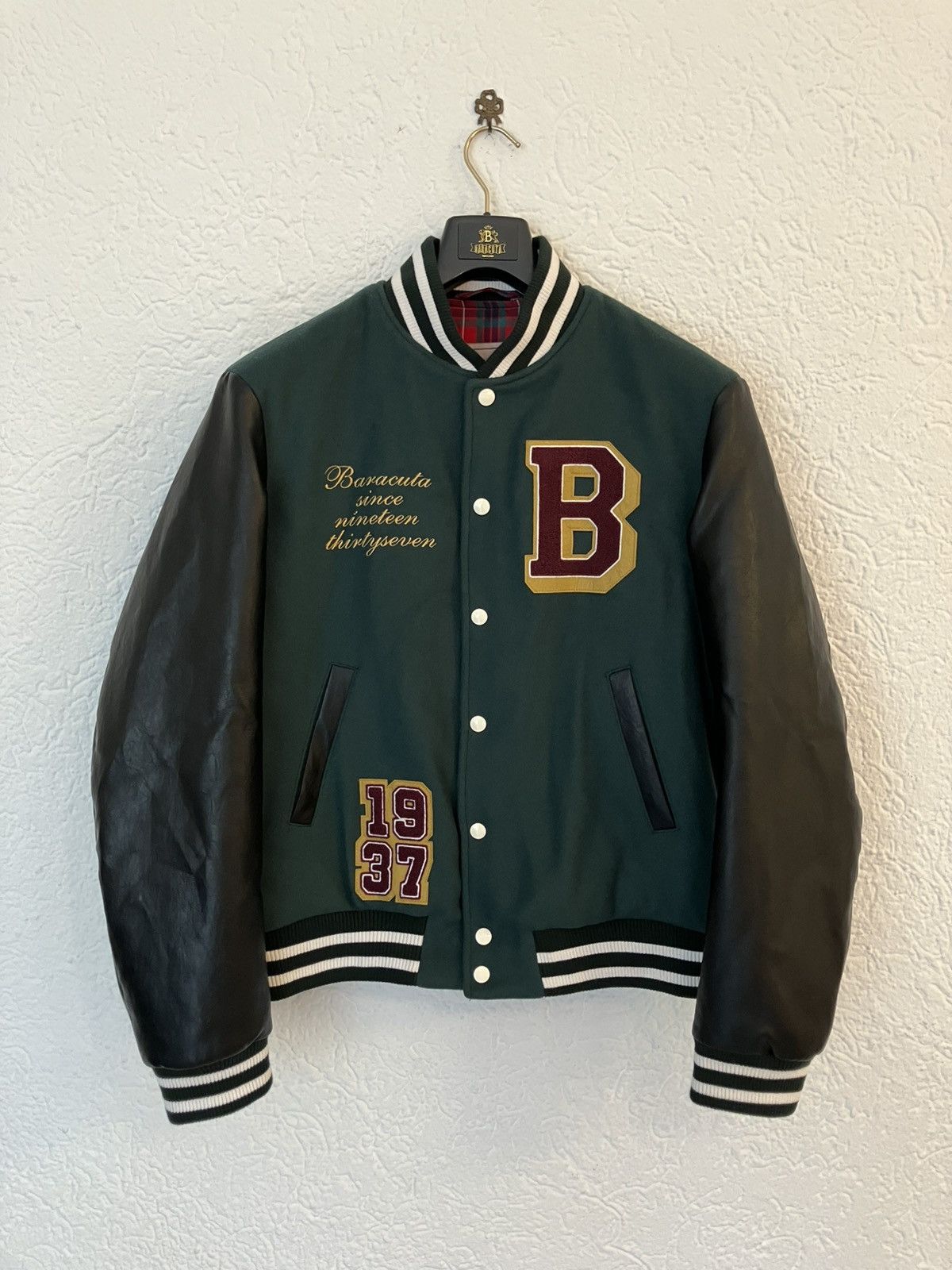 Baracuta BARACUTA VARSITY JACKET Dark Forest | Grailed