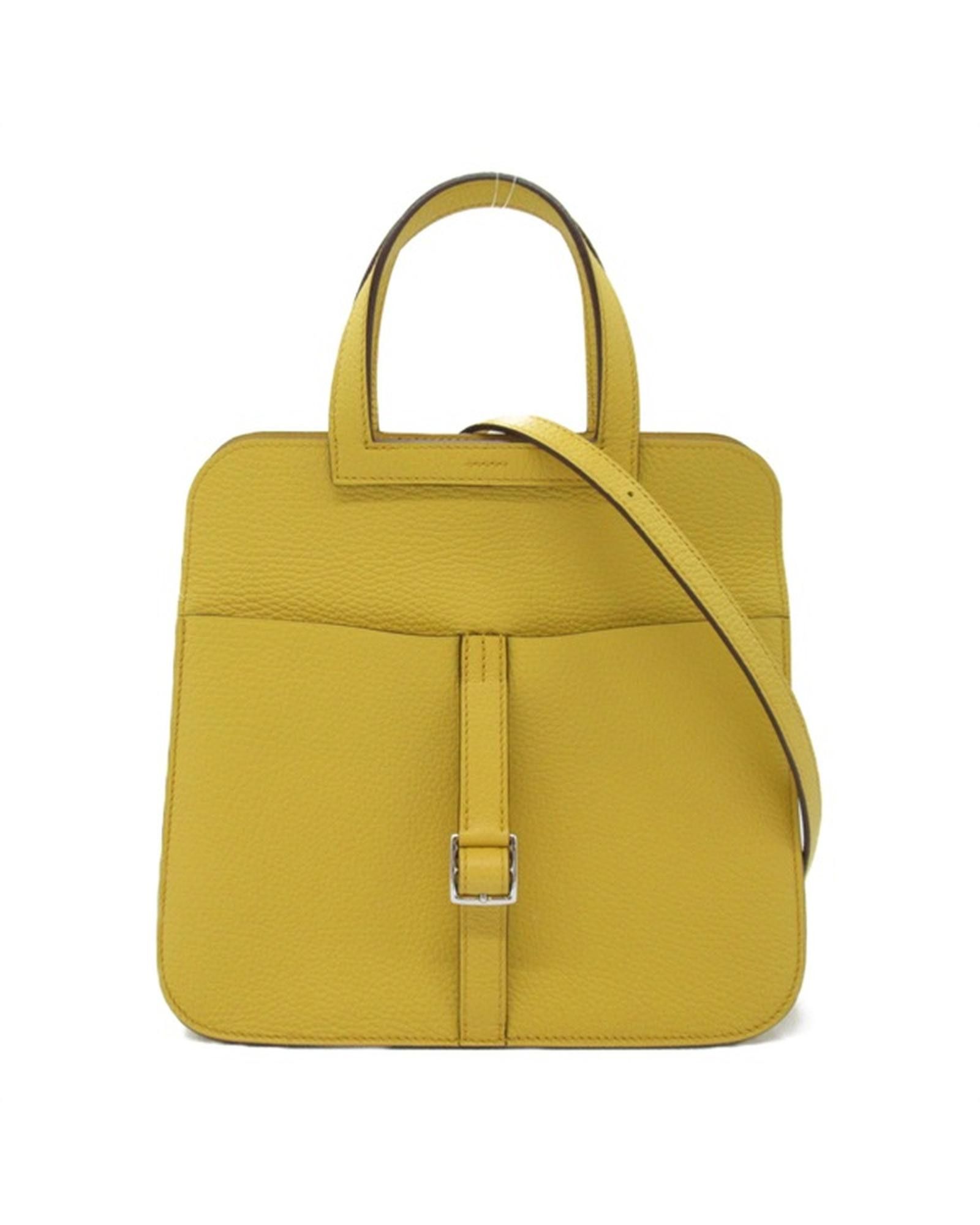 Hermes Yellow Clemence Leather Halzan Bag - Excellent Condition | Grailed