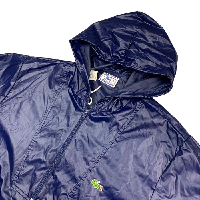 Lacoste VTG Lacoste Men's 100% Nylon Hooded 1/4 Zip Anorak Rain Jacket ...