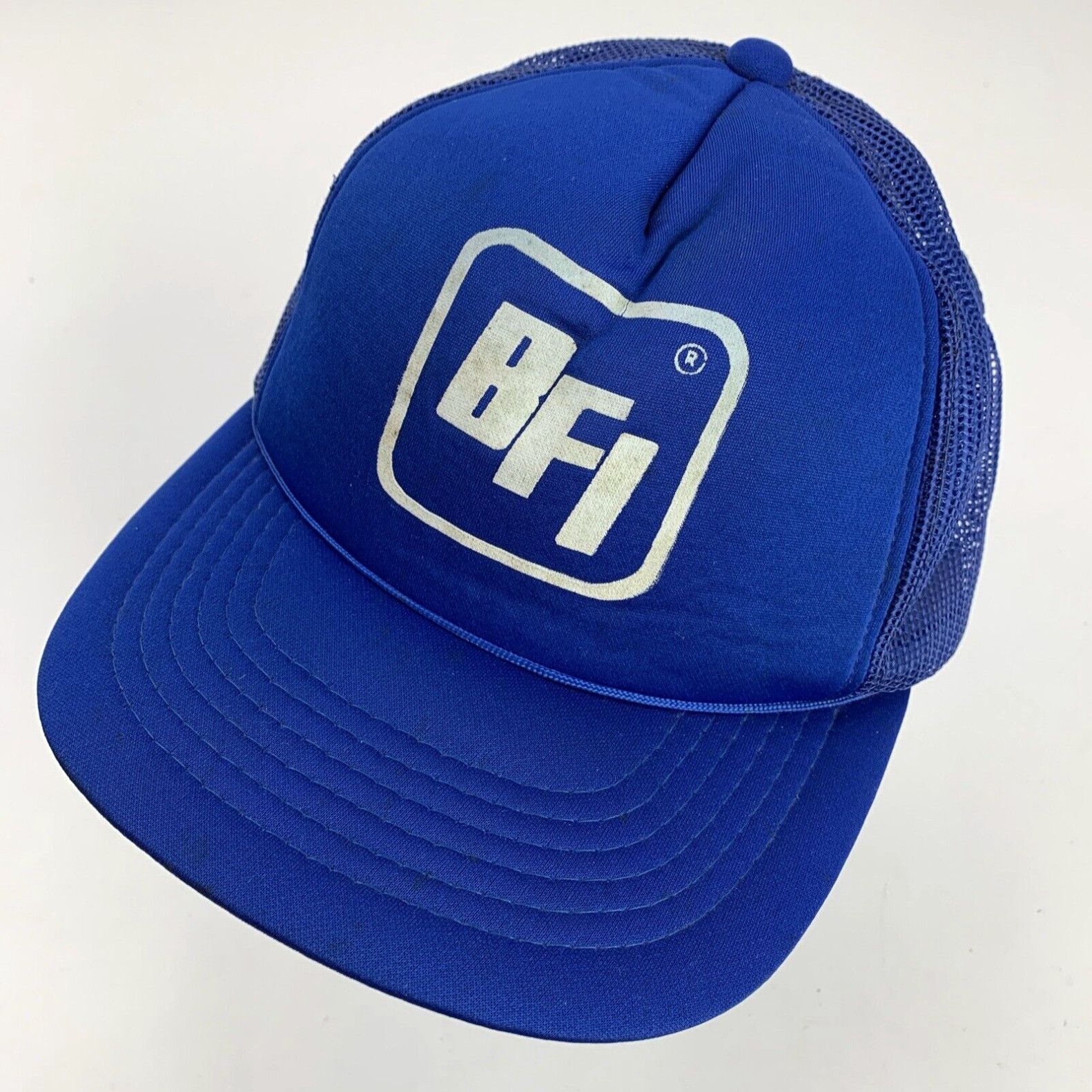 Vintage BFI Blue Trucker Ball Cap Hat Snapback | Grailed