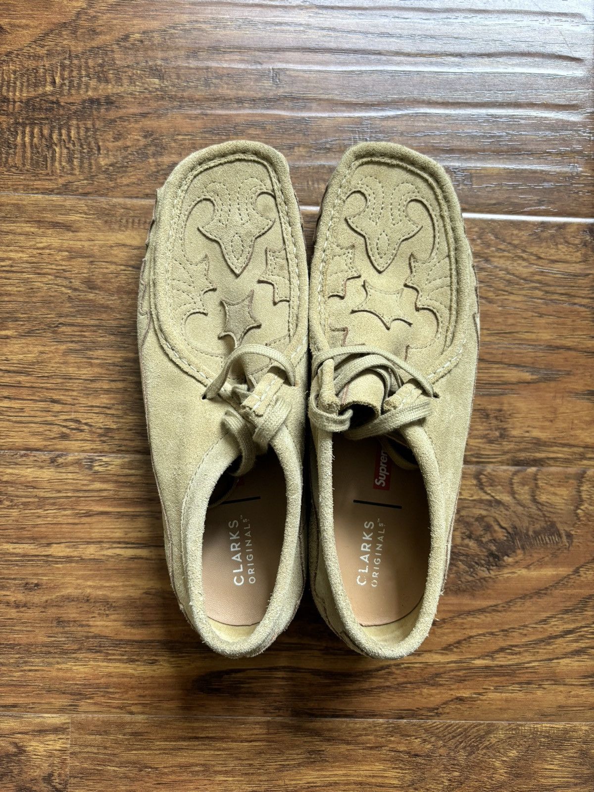 Supreme Tan Clarks Wallabee Supreme Western Collab | Grailed
