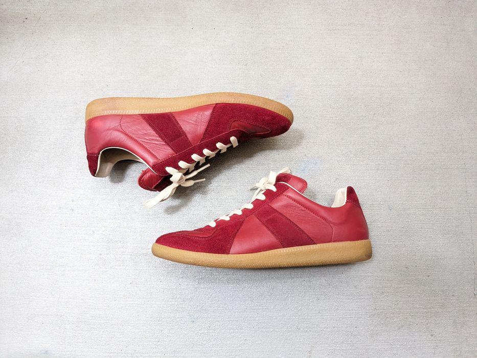 Maison Margiela Maison Margiela GAT Replica Burgundy 9 42 Leather Low ...