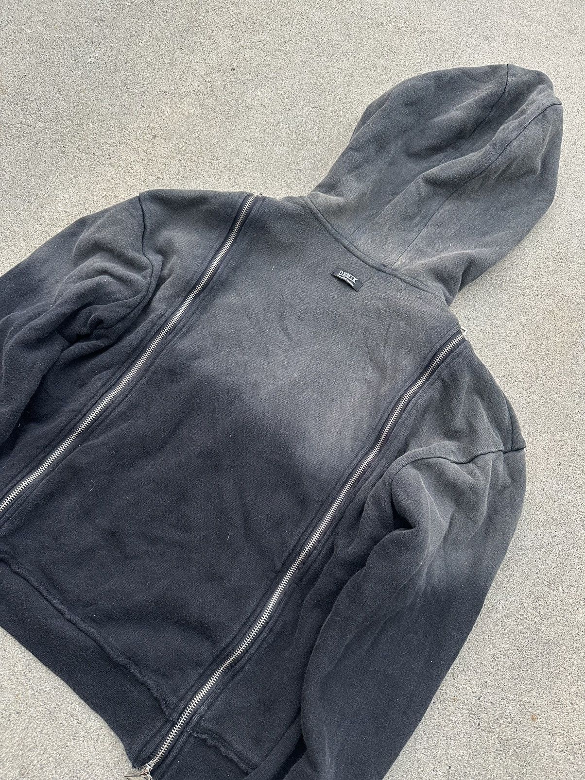 Vintage Demik black multi zip up hoodie | Grailed