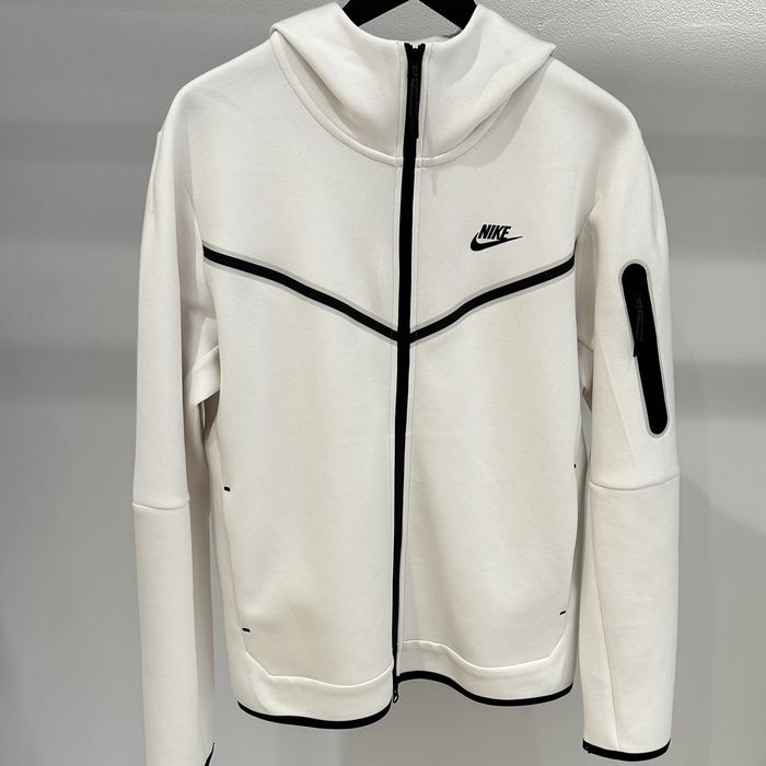 Nike Nike Sportswear Tech Fleece Full-Zip Hoodie Phantom White | Grailed