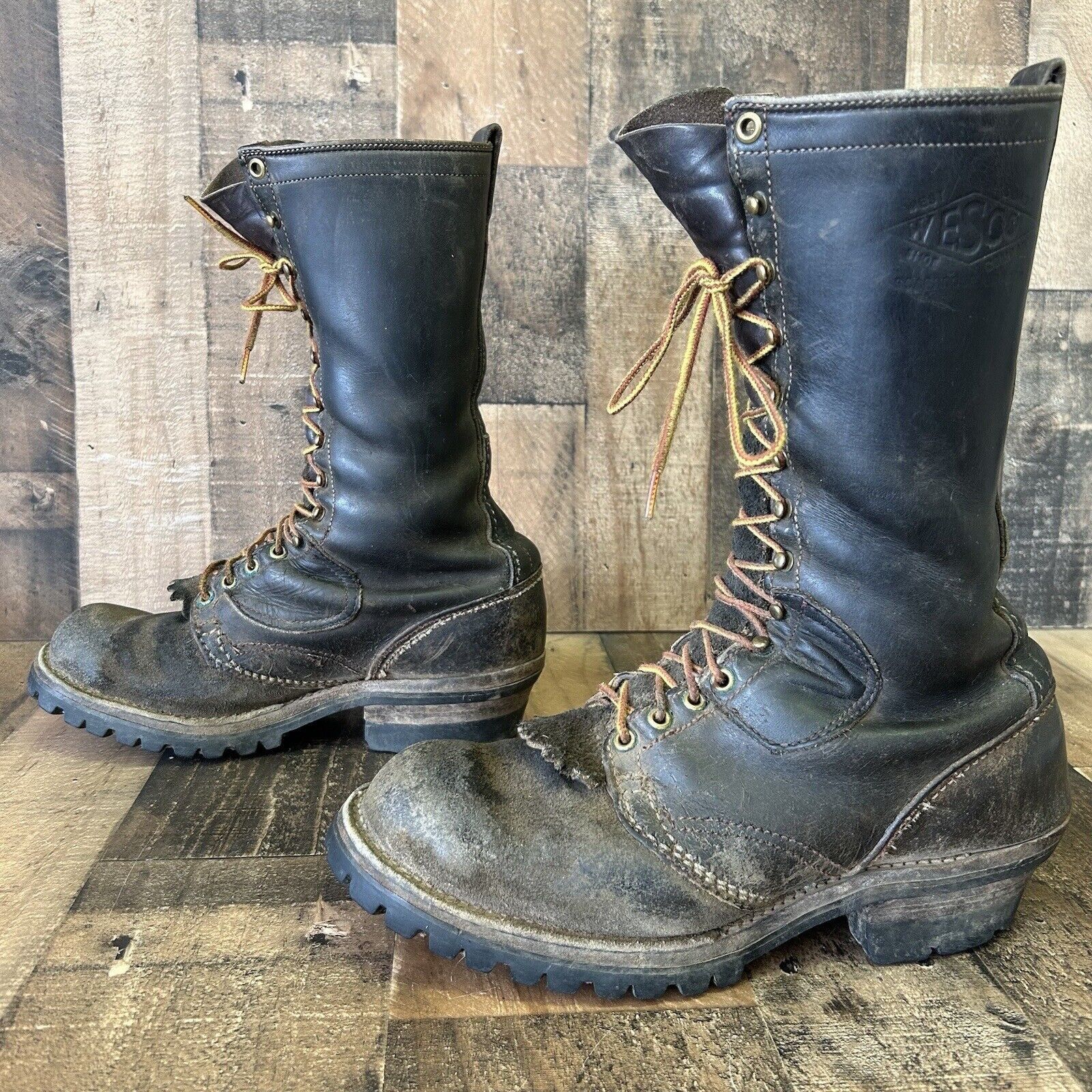 WESCO Wesco Vintage Engineer Lineman Soft Toe Work Boots Mens 10 D ...