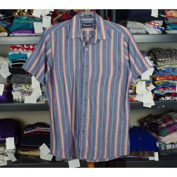 Vintage SSBU108 | 90s Summer Shirt Button-ups Casual Blue Preppy | Grailed