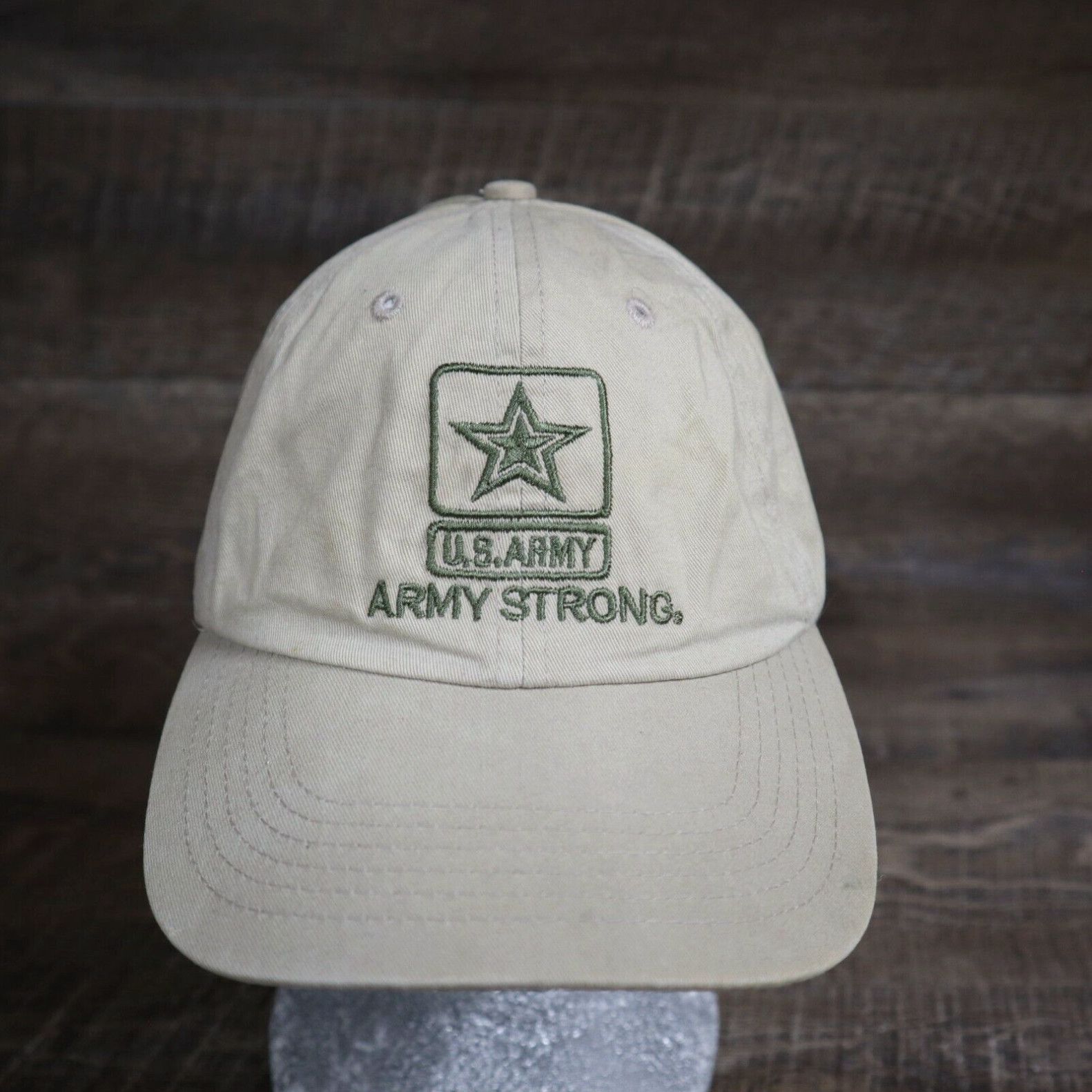 Streetwear US Army Logo Embroidered Hat Cap Strapback Tan American Flag ...