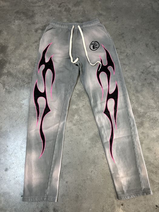 HELLSTAR HELLSTAR Grey Flame Future Sweat Pants Size M | Grailed