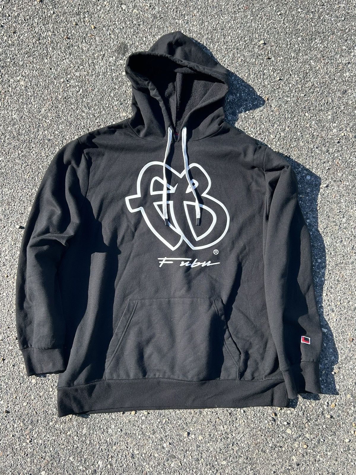 Vintage Fubu Rubber FB Logo Hoodie | Grailed
