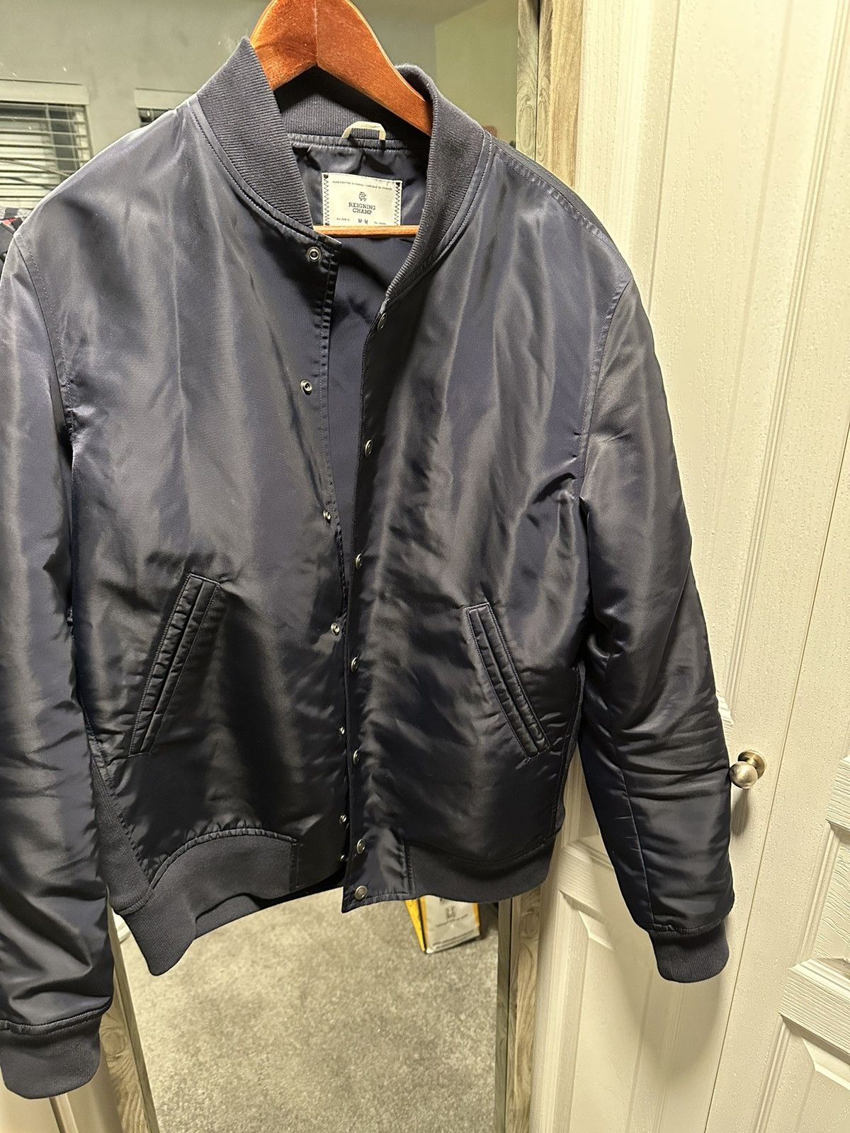 Reigning Champ Reigning Champ Satin Stadium Jacket | Grailed