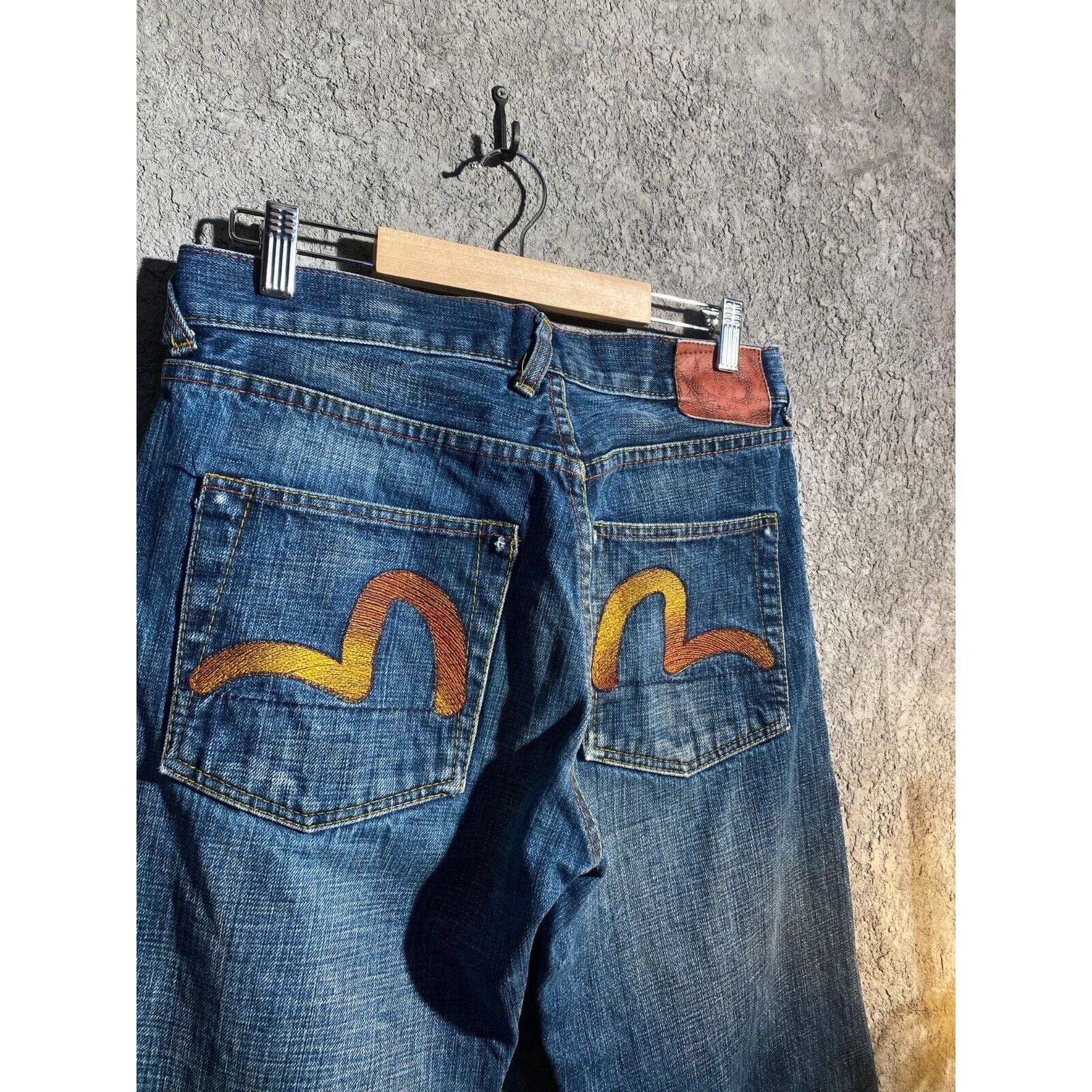 Evisu VINTAGE EVISU DENIM PANTS JAPANESE 30 YELLOW LOGO SELVEDGE | Grailed