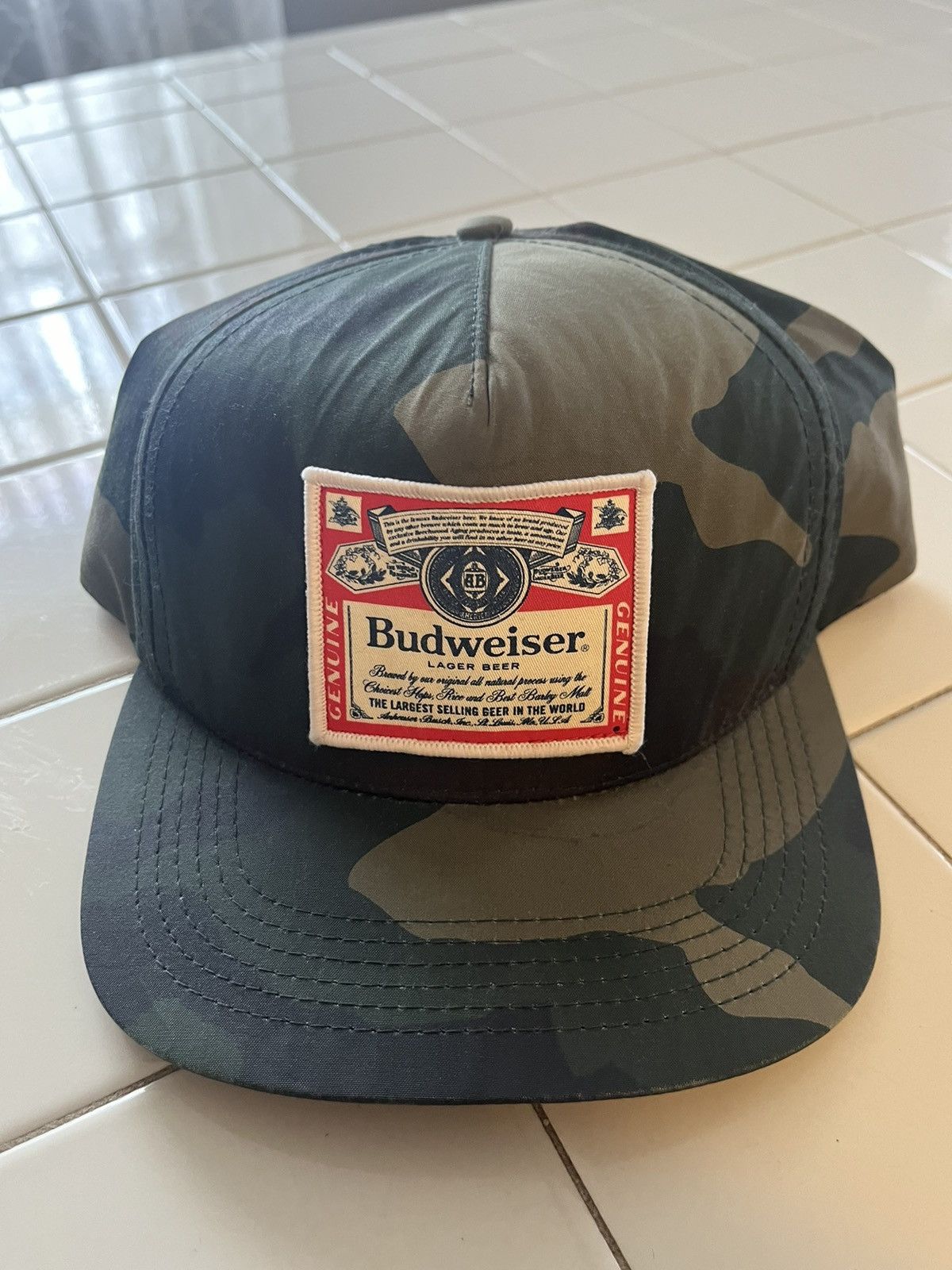Budweiser × Supreme 5 Panel SnapBack Cap | Grailed