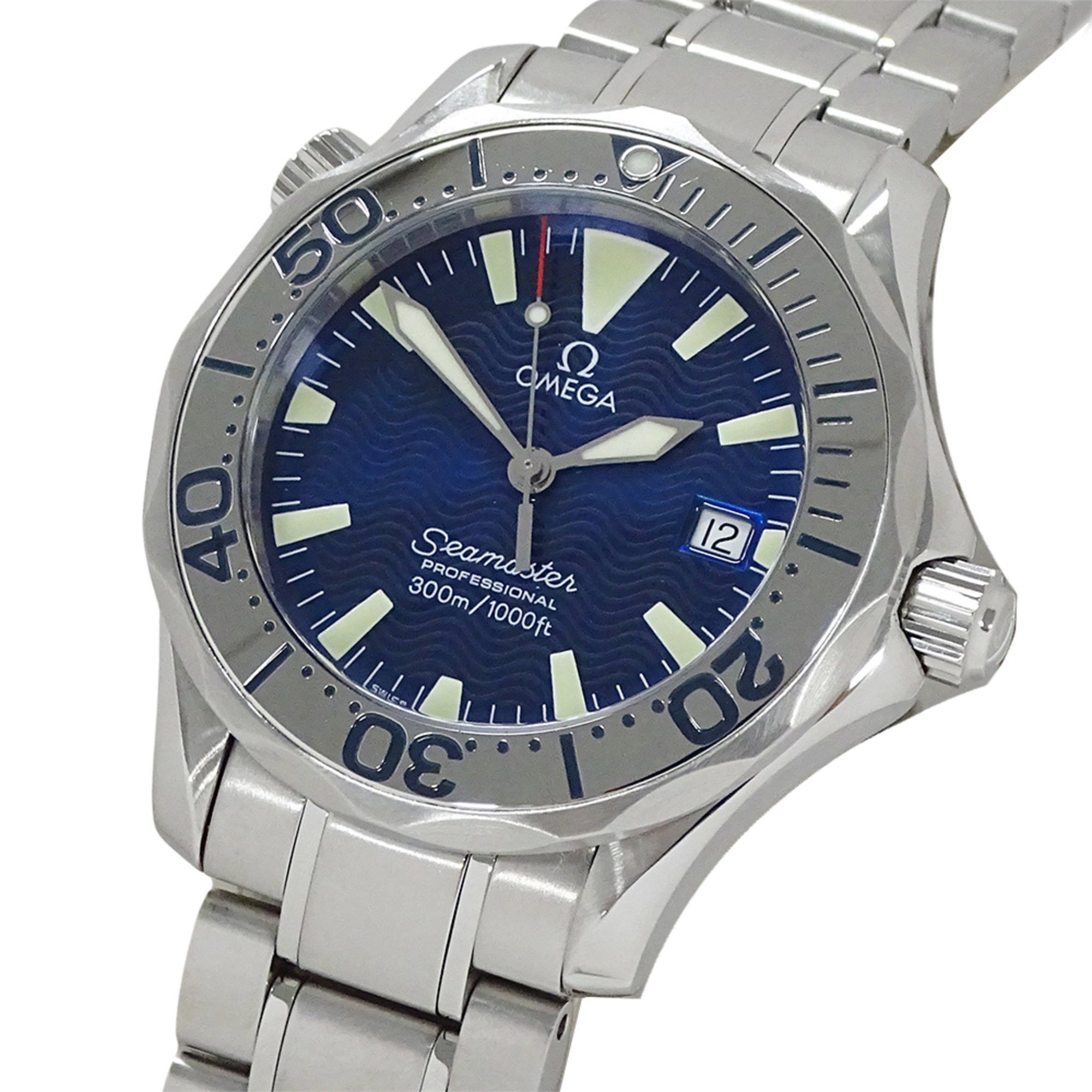 Omega OMEGA Seamaster 2263.80 Wristwatch Boys Brand 300m Date Quartz QZ ...