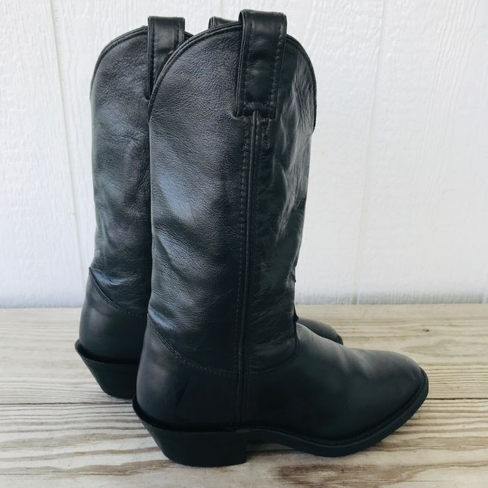 Justin Boots Justin Tobias Mens Black Calfskin Leather Uniform Boot 8.5 ...