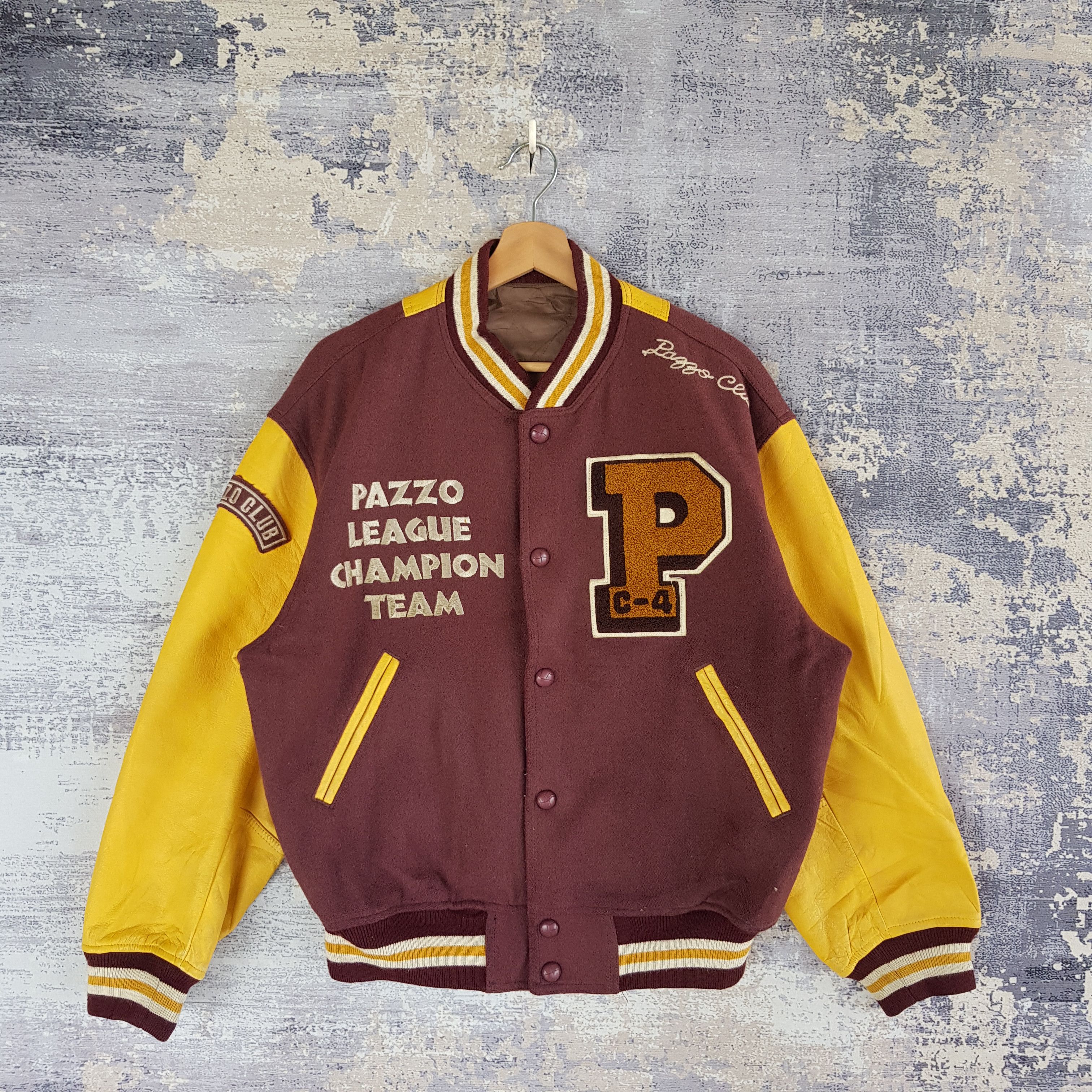 Vintage Vintage Pazzo Club Letterman Leather Wool Varsity Jacket | Grailed