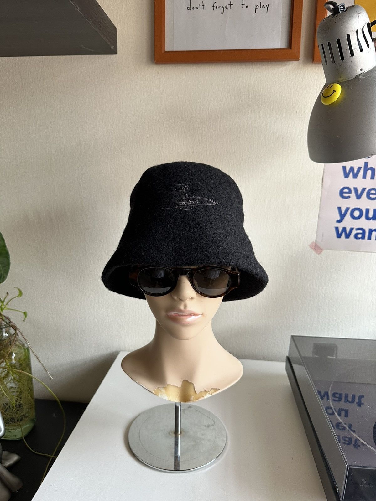 Vivienne Westwood 1990s Vivienne Westwood Orb Logo Wool Bucket Hat ...