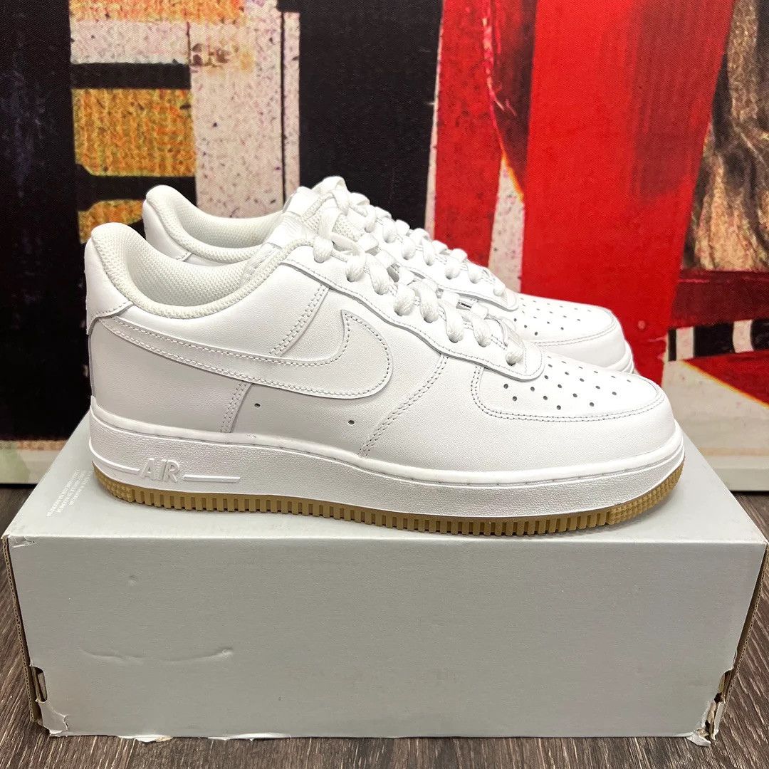 Nike Nike Air Force 1 Low Triple White / Light Brown Gum Sole AF1 | Grailed