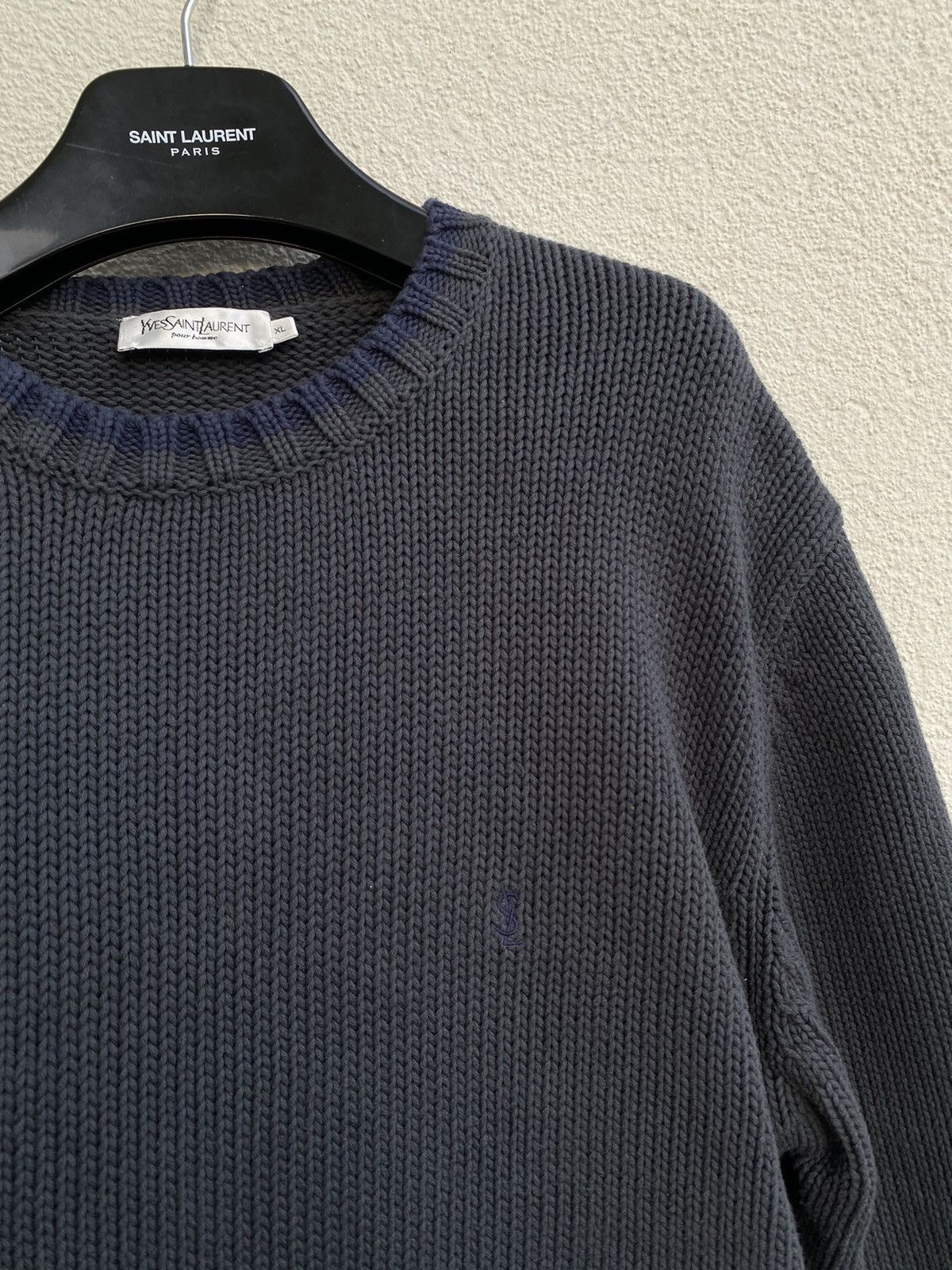 Saint Laurent Paris × Vintage × Yves Saint Laurent Heavy YSL Sweater ...
