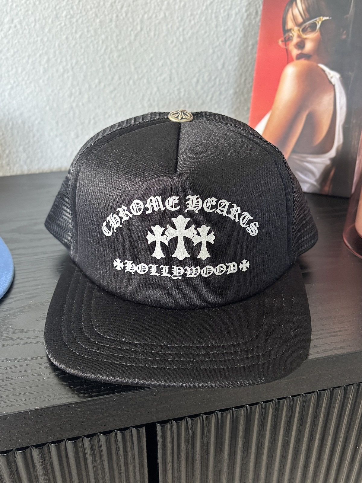 Chrome Hearts BLACKED OUT KING TACO CROSS HAT | Grailed