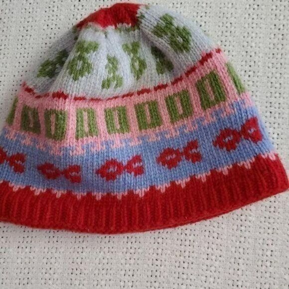Designer Bula Graphic 100% Lambswool Multicolored Knit Winter Hat | Grailed