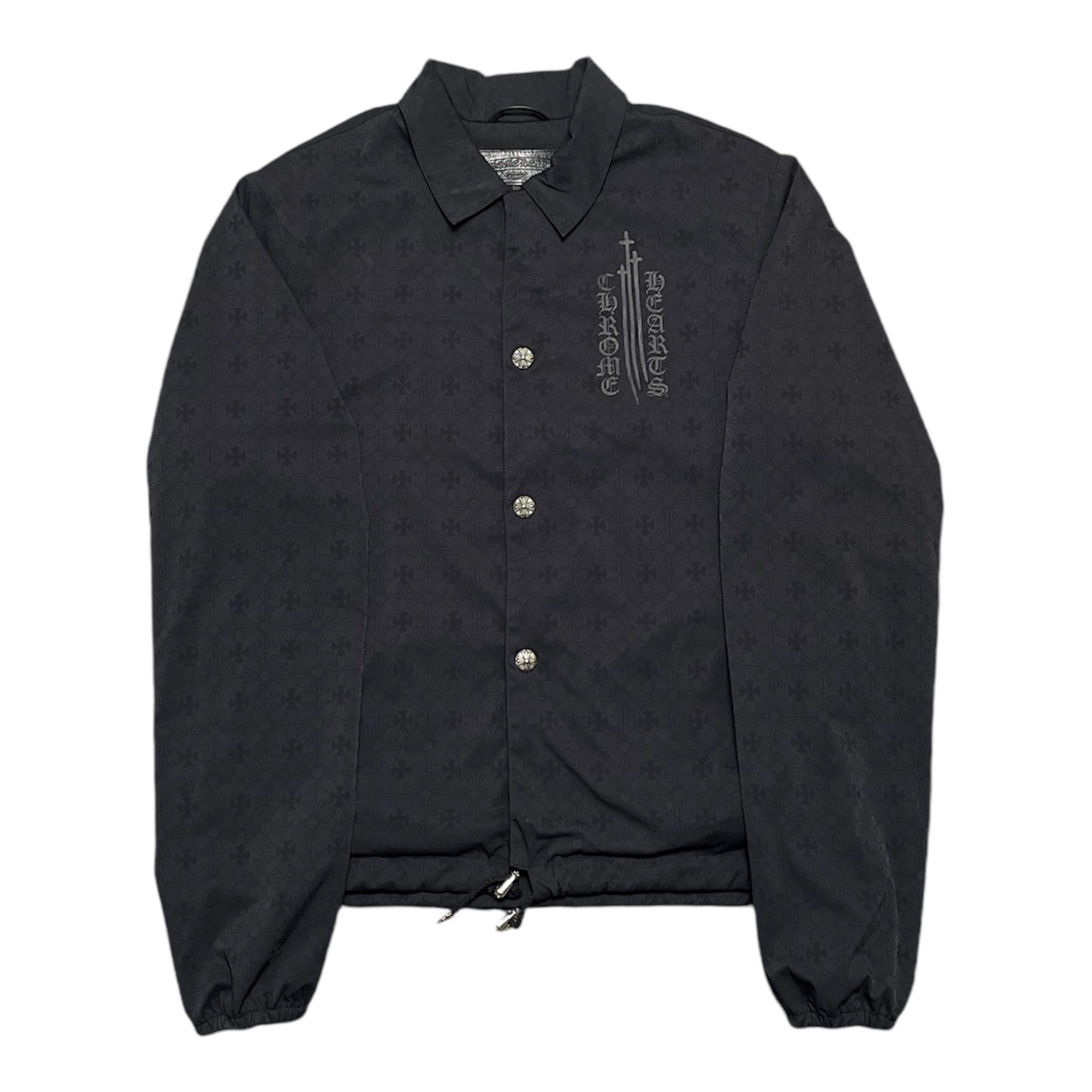 Chrome Hearts Sublimated Eye Chart Logo Windbreaker Jacket Black | Grailed