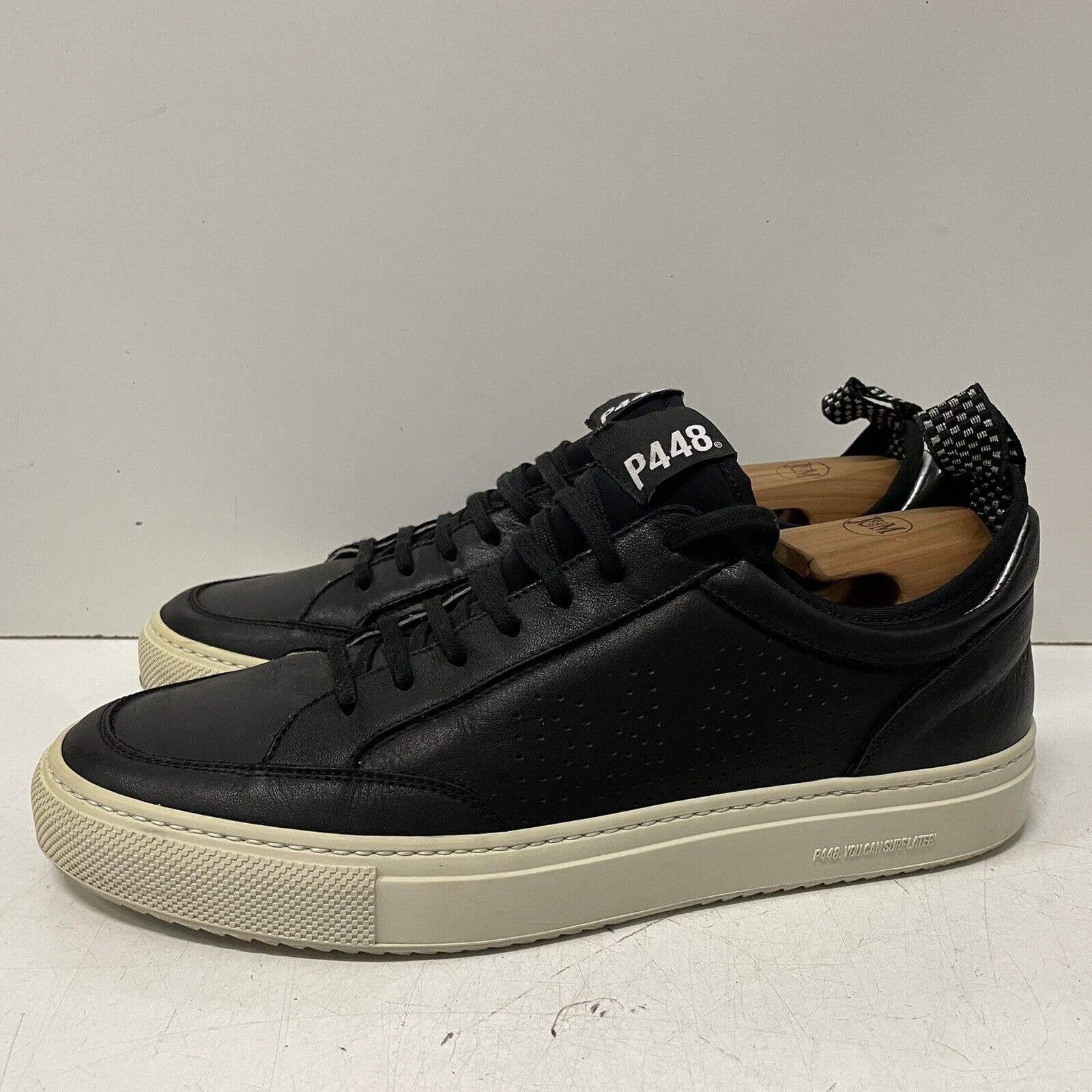 P448 P448 JOHN You Can Surf Later Low Black Leather SNEAKERS 10.5 | Grailed