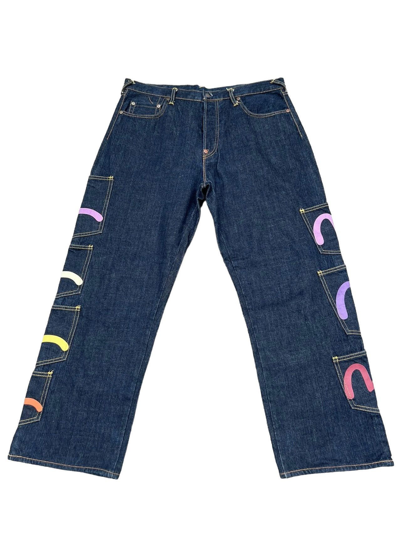 Evisu × Vintage RARE!!! Vintage Evisu Multi Pocket Denim Selvedge Jeans ...