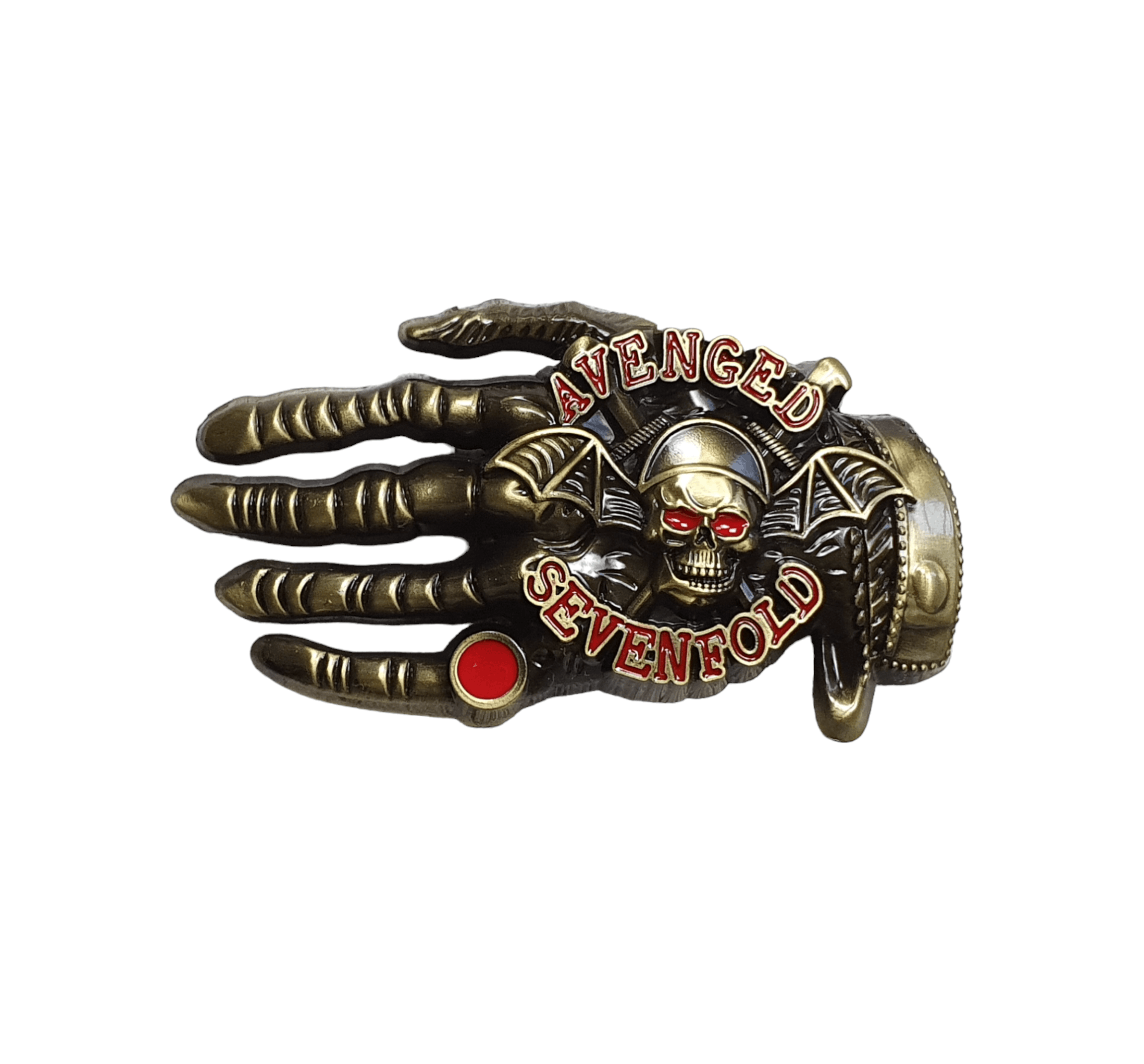 Buckle × Rock Band × Vintage Avenged Sevenfold Skull Skeleton Hand Rock ...
