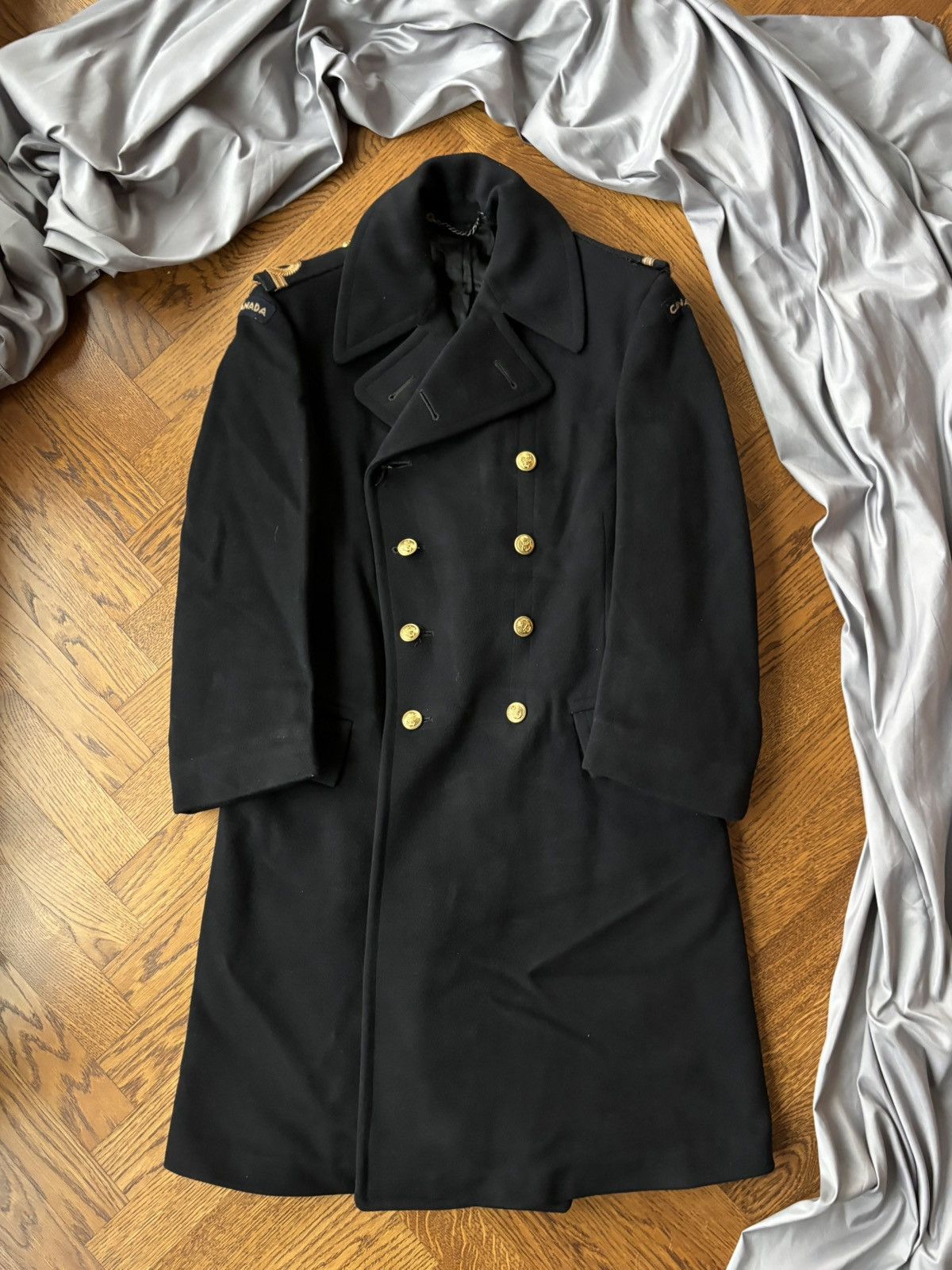 Military × Usn × Vintage 1940s Royal Canadian Navy Officer Coat WW2 ...