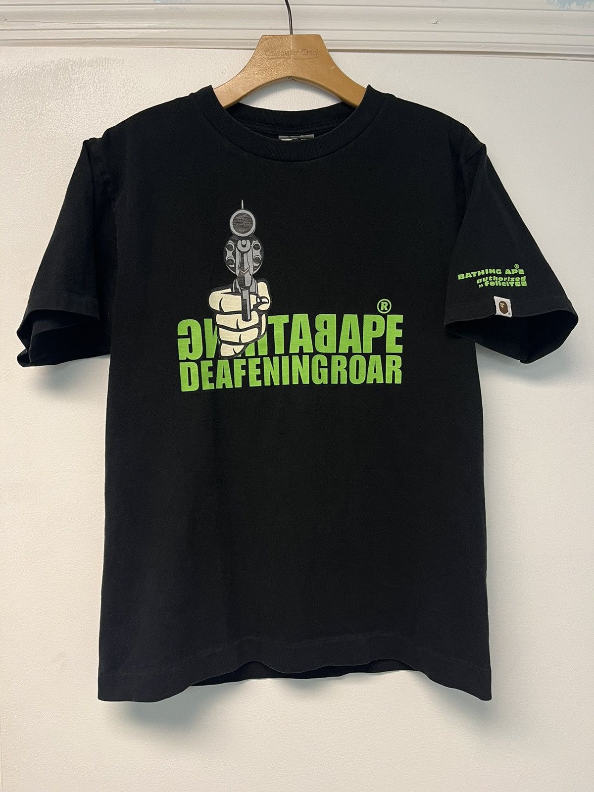 Bape RARE Bape Deafening Roar Revolver Black Tshirt | Grailed