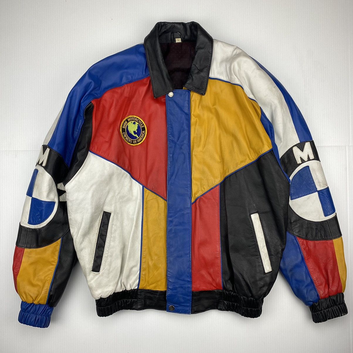 Bmw × Streetwear × Vintage Vintage BMW Leather Jacket 90s Racing ...