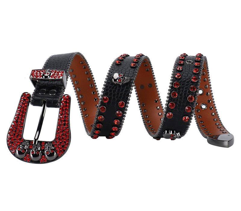 Vintage Y2K Western Red Rhinestones Belts | Grailed