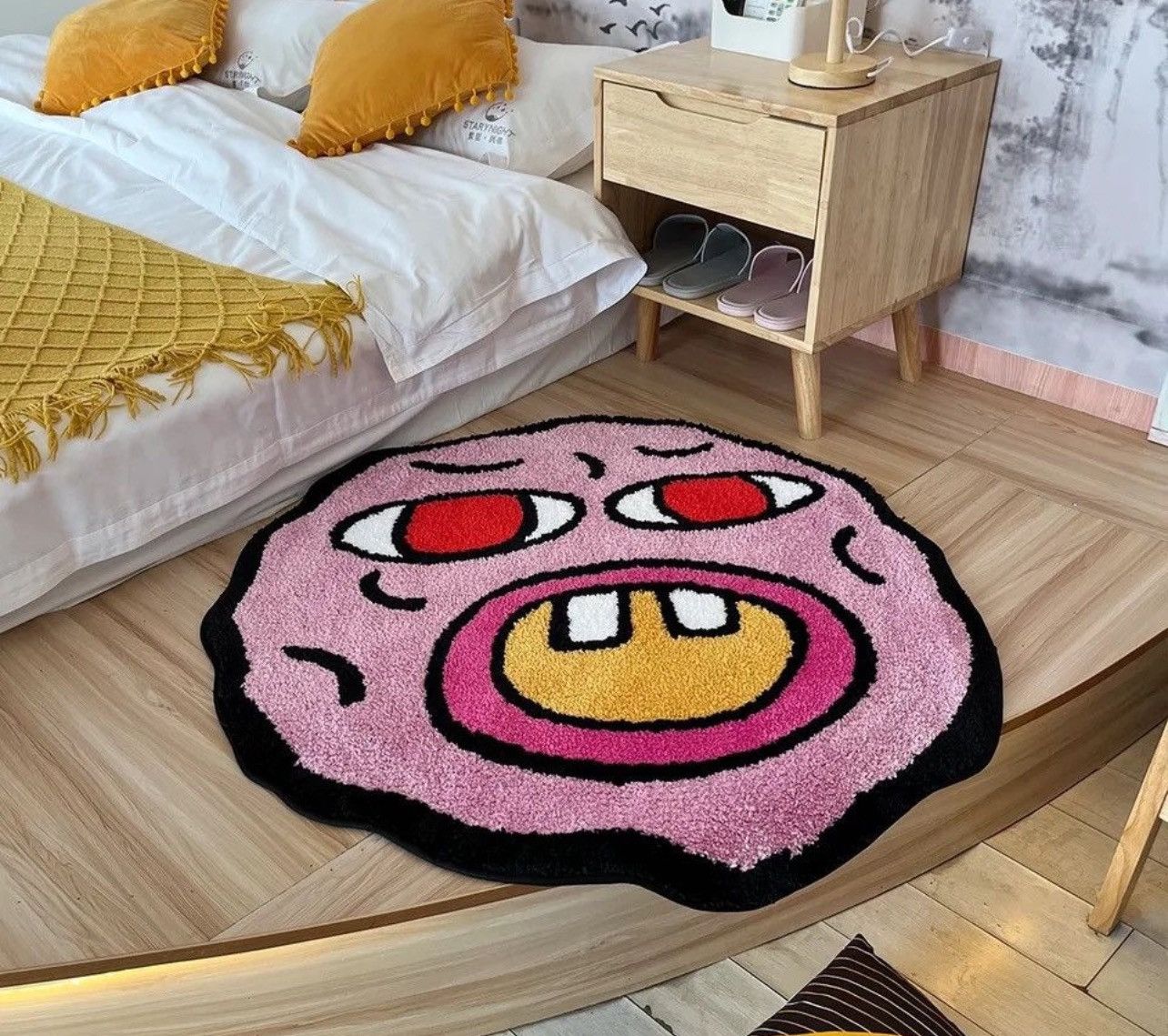 Custom Cartoon Kawaii Cherry Bomb Handmade Tufted Carpet | Grailed