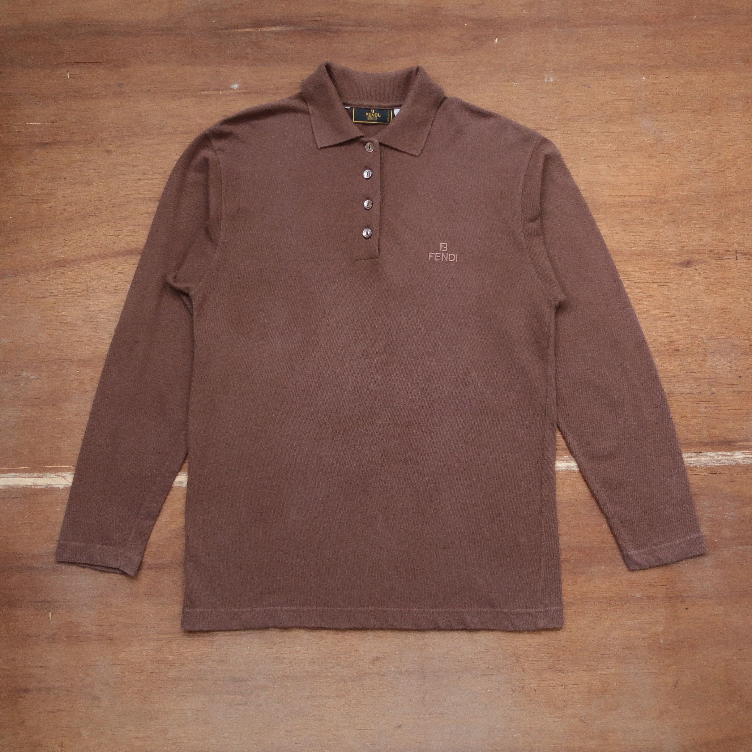 Designer × Fendi × Vintage Vintage 90s Fendi Maglia Embroidered Logo ...