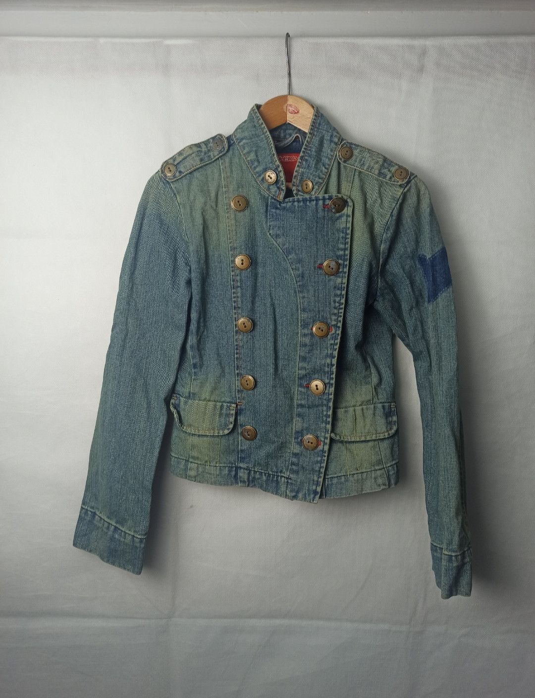 Vintage Vintage Fishbone 90s distressed style denim jacket | Grailed