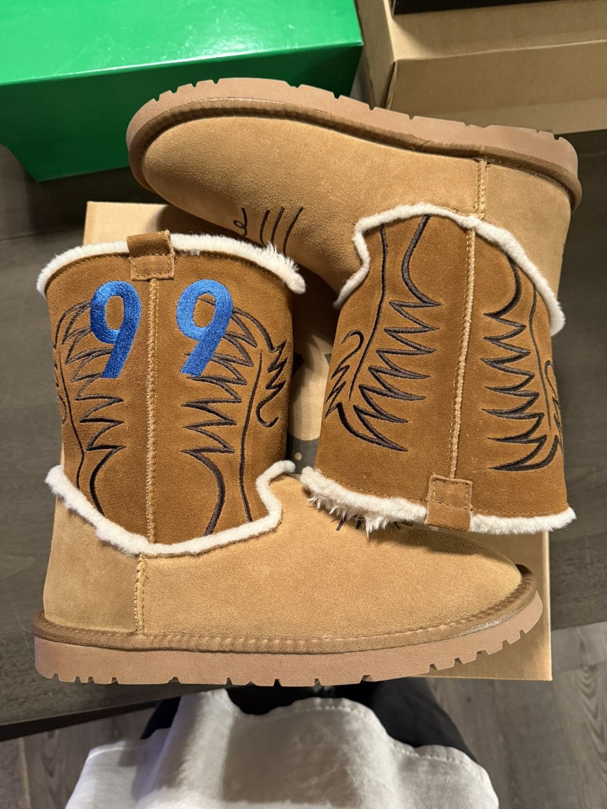 Streetwear 1199 by Bazo Tan Cowboy Hugs Boots | Grailed