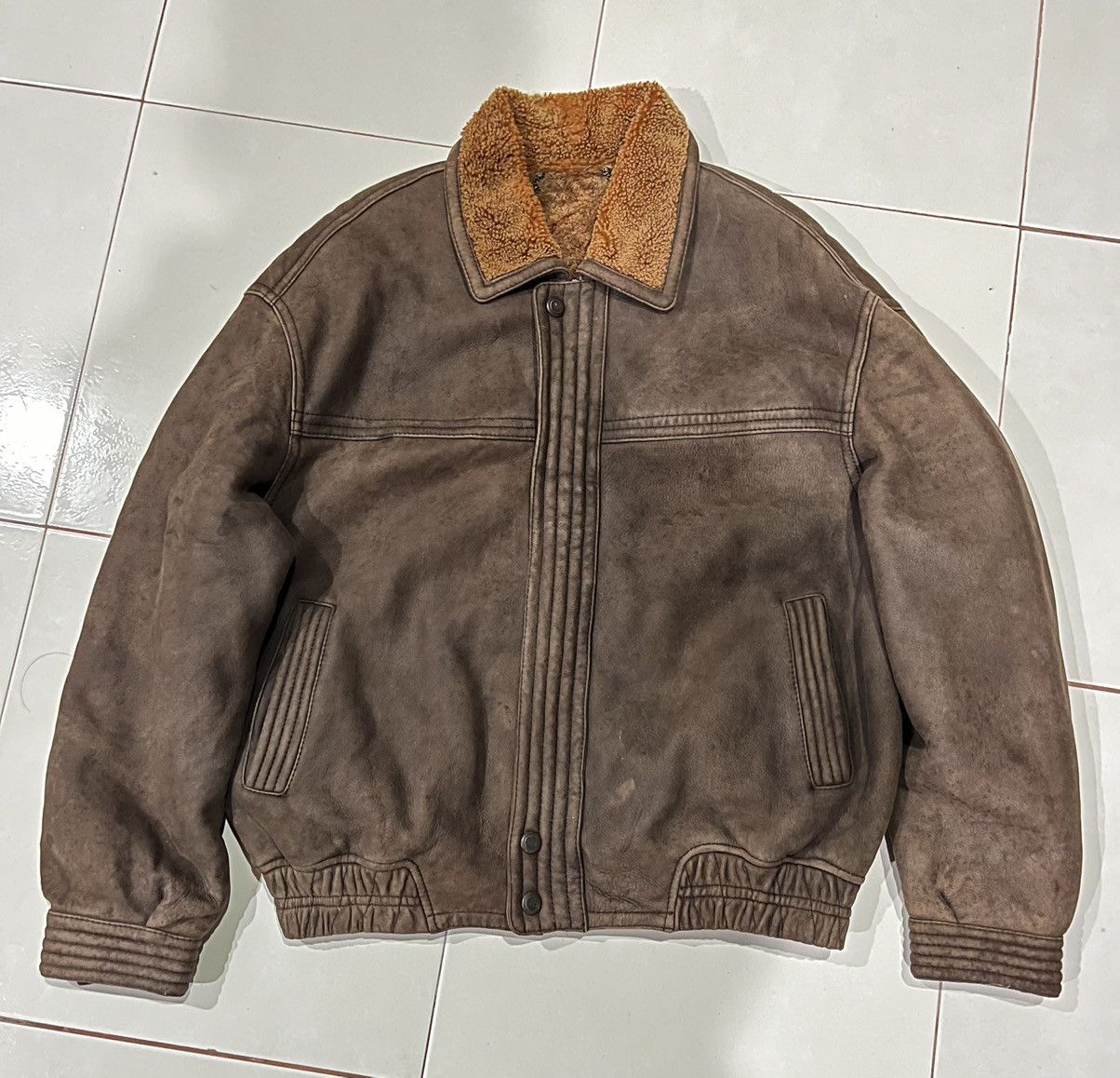 Archival Clothing × Bomber Jacket × Leather Jacket Vintage Windy Club ...