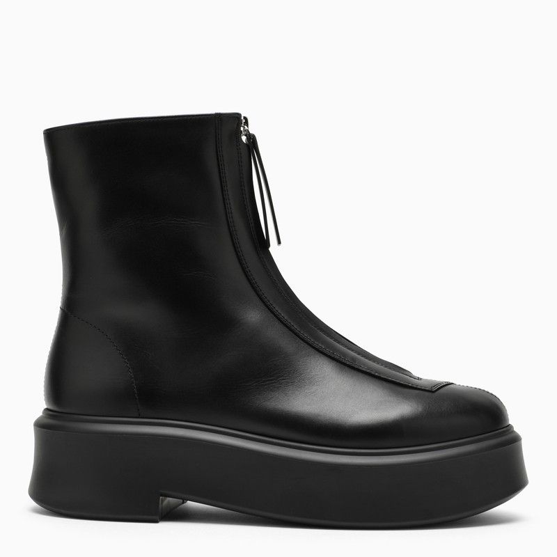 The Row The Row Zipped Boot I Black Leather Boot | Grailed