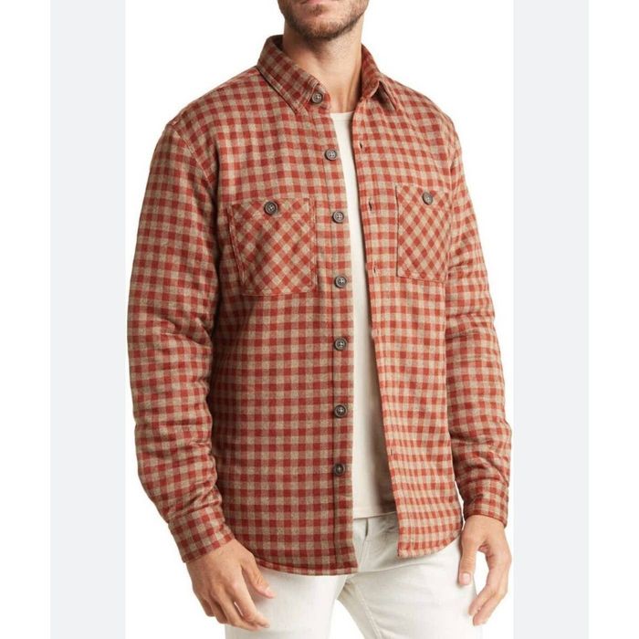 Unlisted Vintage VTG 1946 Shirt Jacket Red Plaid Button Pockets M New ...