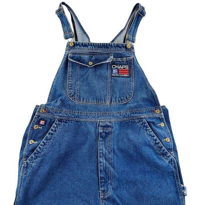 Ralph Lauren Vintage 90s hip hop Ralph Lauren Blue Denim OVERALLS XL ...