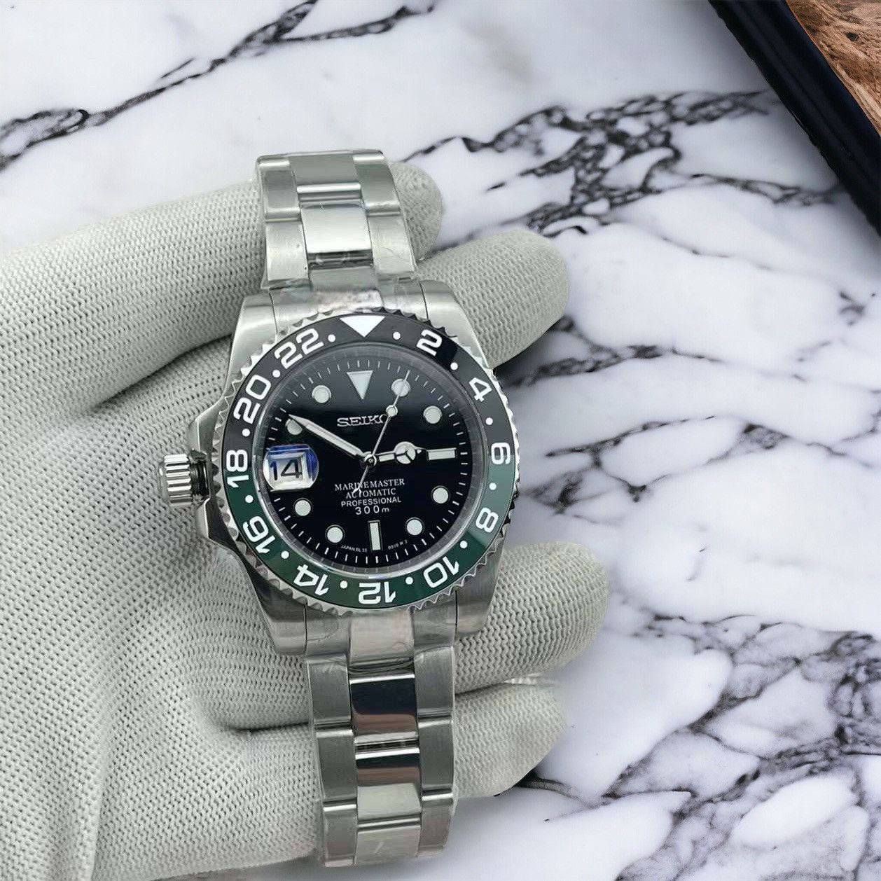 Seiko Seiko Mod GMT Master 2 Sprite Steel 41mm Automatic Watch | Grailed