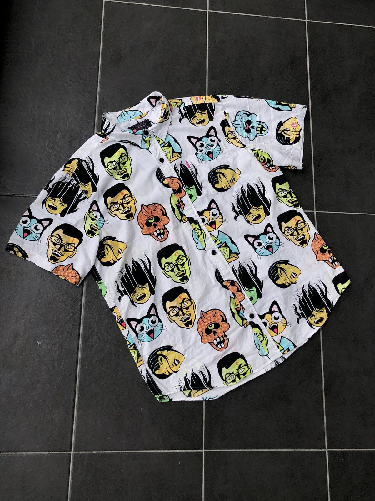 Mishka FULL PRINT MISHKA CARTOON CHARACTER SHIRT | Grailed